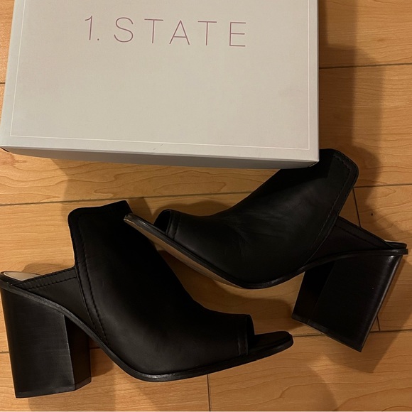1. State | Shoes | State Open Toed Black Heels | Poshmark